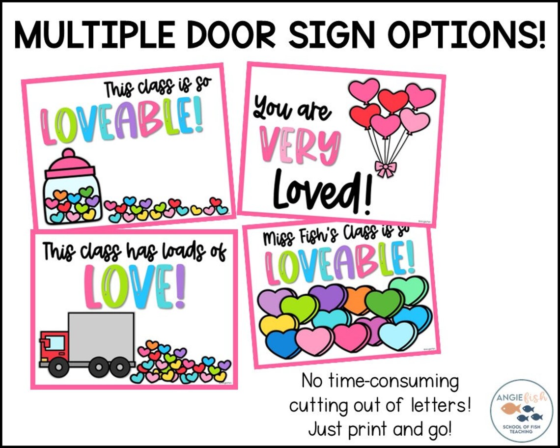 Valentine's Day Door Classroom Door Decoration Classroom - Etsy