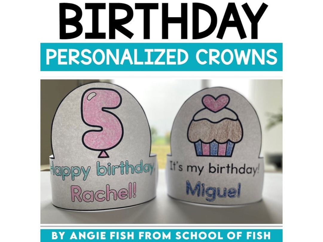 Paper Birthday Crowns | Birthday Hat | Personalized Birthday Crown | It ...