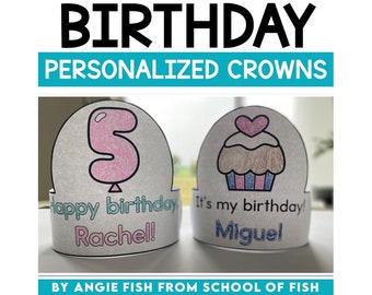 It's My Birthday Paper Crown Printable - Etsy UK