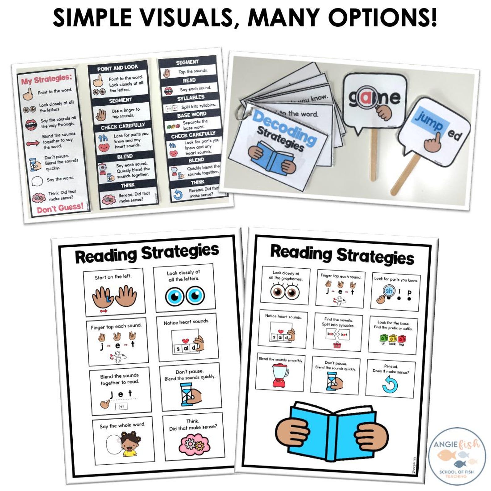 Science of Reading Decoding Strategies | Posters & Bookmarks - Etsy