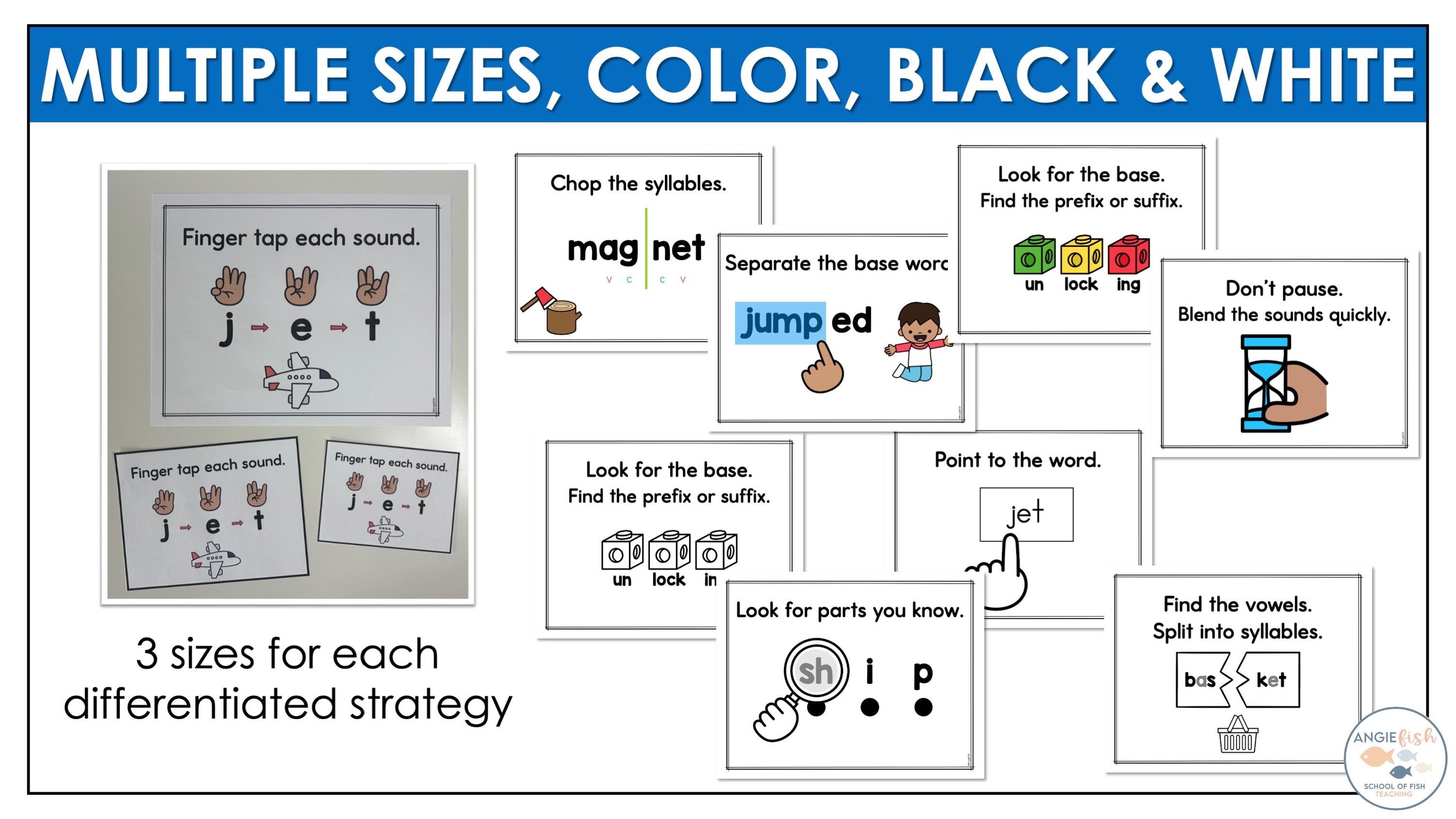 Science of Reading Decoding Strategies | Posters & Bookmarks - Etsy