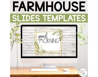 Daily Agenda Template Daily Schedule Google Slides FARMHOUSE - Etsy