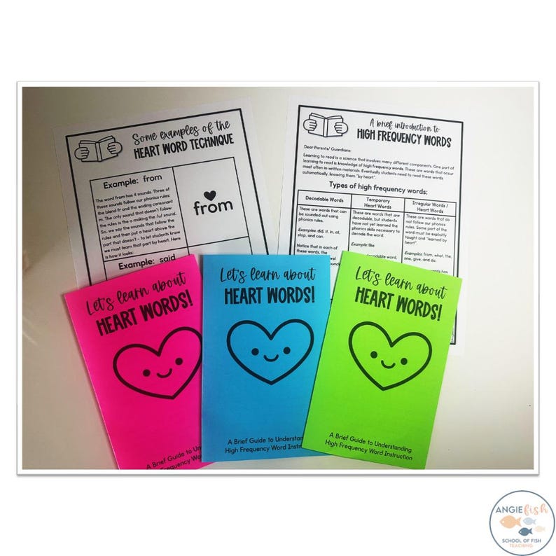 Science of Reading Heart Words Parent Information Letter | SOR Heart ...