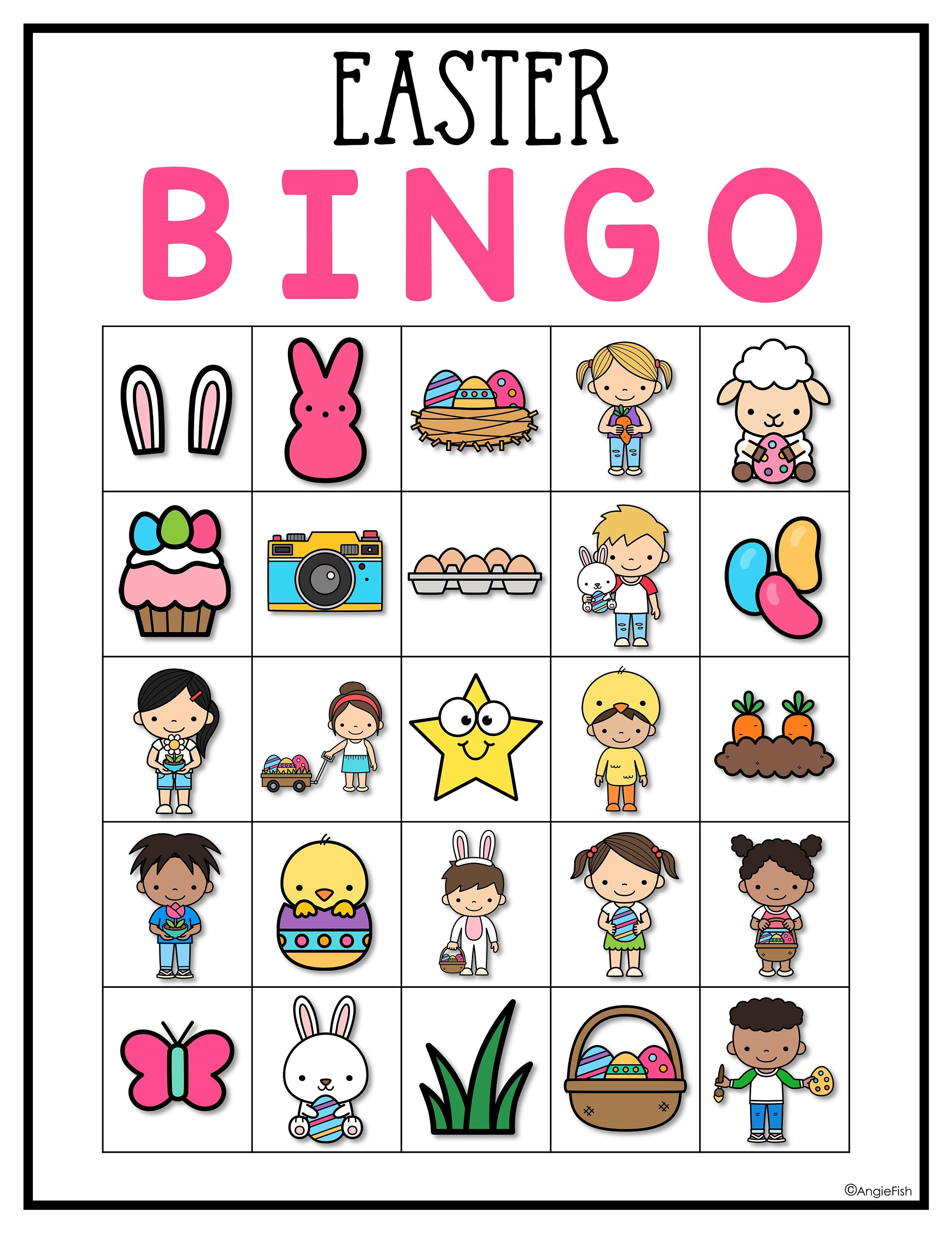 Easter Bingo | Printable Bingo Cards | Bingo Game Download | Bingo ...