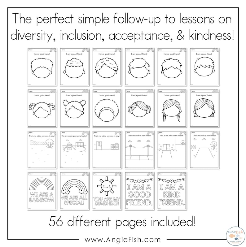 Friendship Coloring Pages, Friendship Coloring, Character Education ...