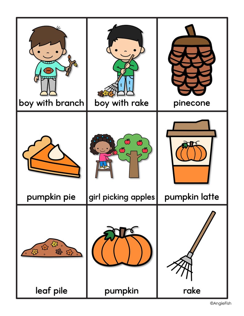 Fall Bingo | Printable Bingo Cards | Bingo Game Download | Bingo Cards ...