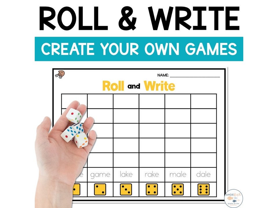 Roll and Write | Make Your Own Game | Editable Roll and Write | Roll ...
