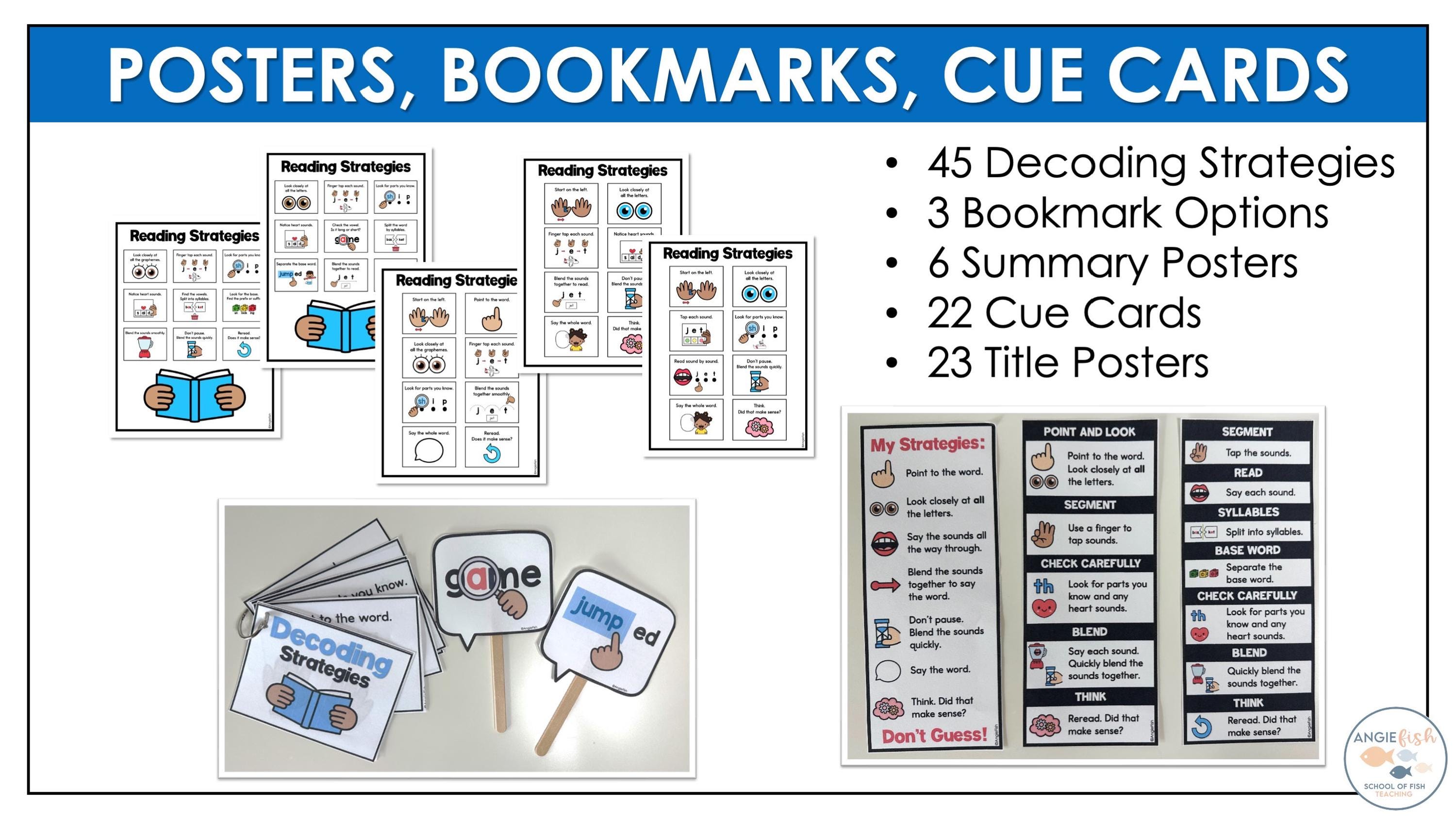 Science of Reading Decoding Strategies | Posters & Bookmarks - Etsy