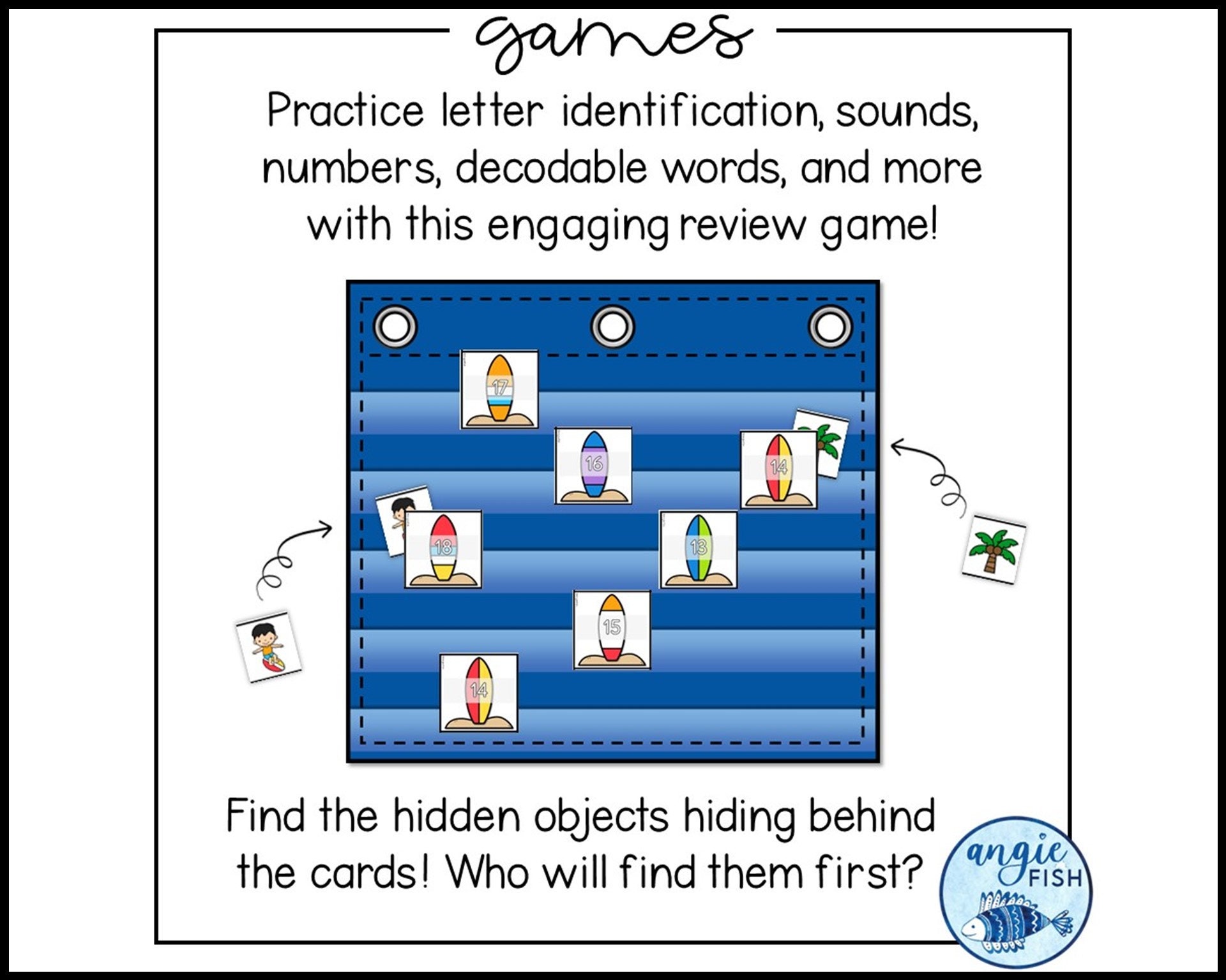 Pocket Chart Games | Hide and Find Game | Pocket Chart Activities ...