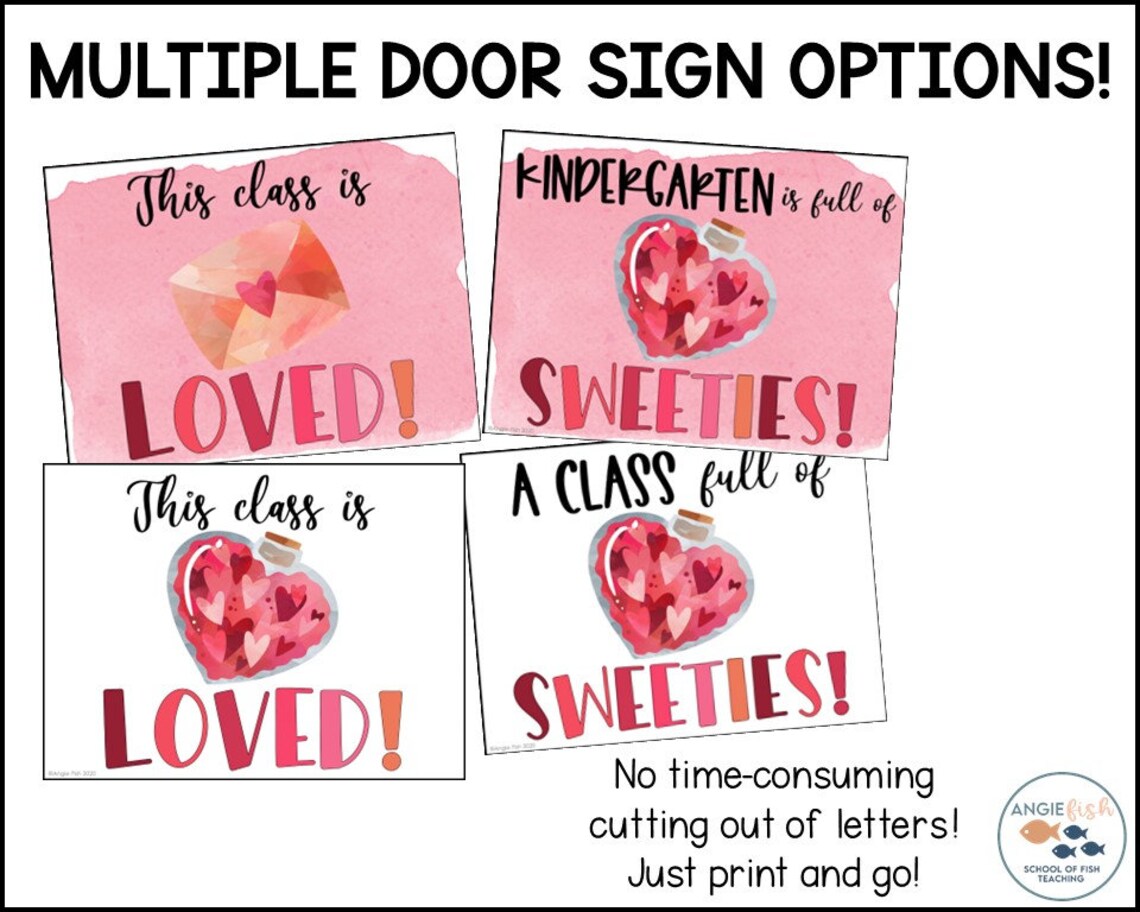Valentine's Day Door, Classroom Door Decoration, Classroom Door Signs ...