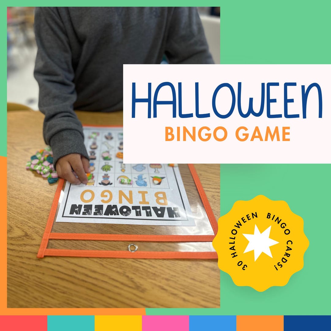 Halloween Bingo Game, 30 Printable Cards (digital Download) - Etsy