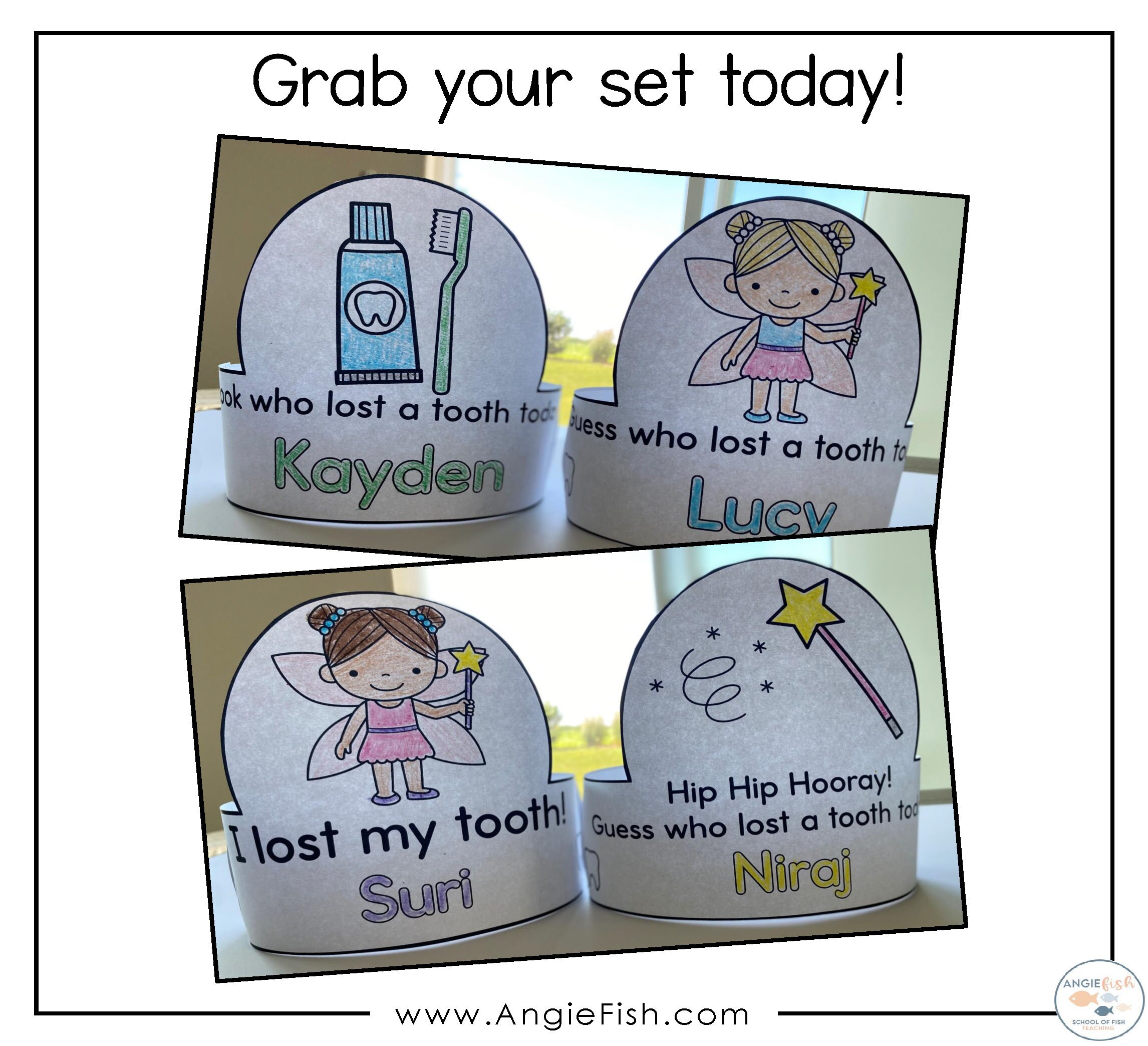 Personalized Lost Tooth Crown | Printable Kids Activity (PDF) - Etsy