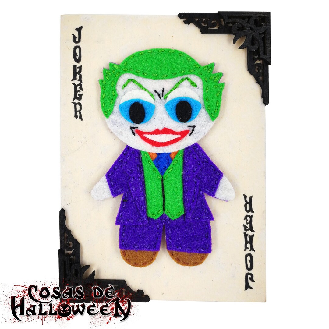 Felt Joker batman in Decorative Frame - Etsy