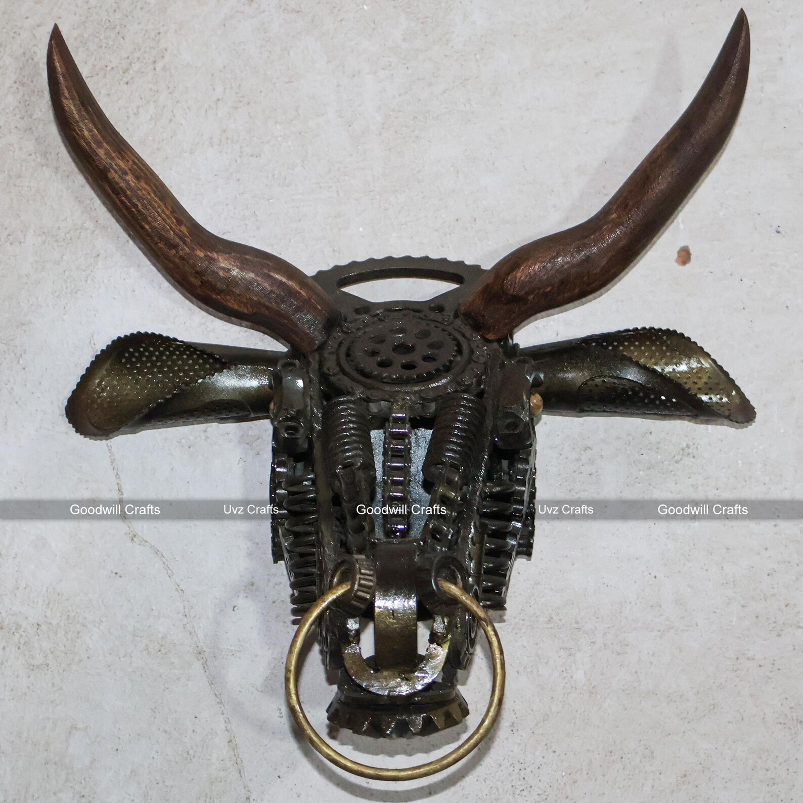 Rustic Metal Longhorn Skull Wall Art Sculpture - Western Decor - Etsy