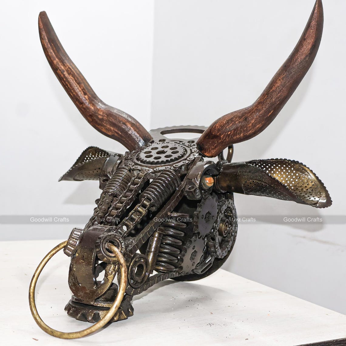 Rustic Metal Longhorn Skull Wall Art Sculpture - Western Decor - Etsy
