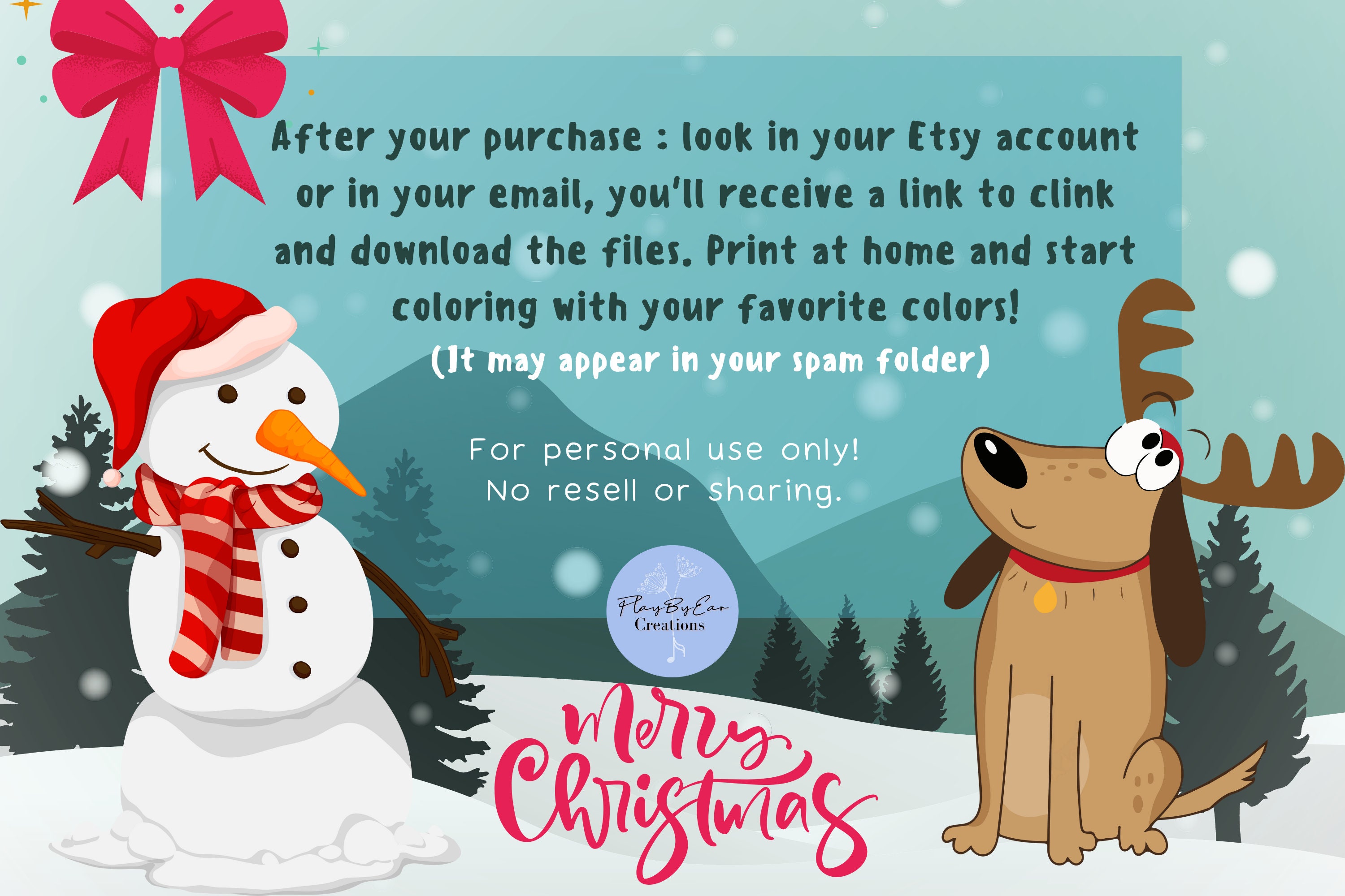 Christmas Vocabulary and Coloring - FRENCH & ENGLISH - Kids - PRINTABLE ...