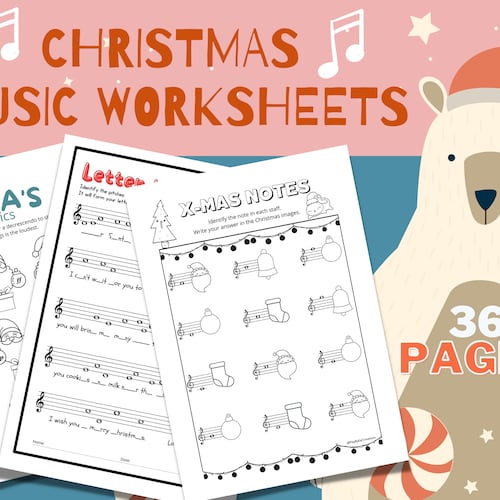 WINTER MUSIC WORKSHEETS Printable Instant Download Music - Etsy