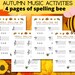 Autumn\fall MUSIC WORKSHEETS - 15 Pages - Music Lessons - Piano ...