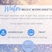 WINTER MUSIC WORKSHEETS - Printable - Instant Download - Music Theory ...