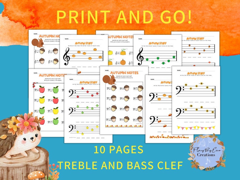AUTUMN MUSIC WORKSHEETS- Fall - Music Lessons - Music Activities ...