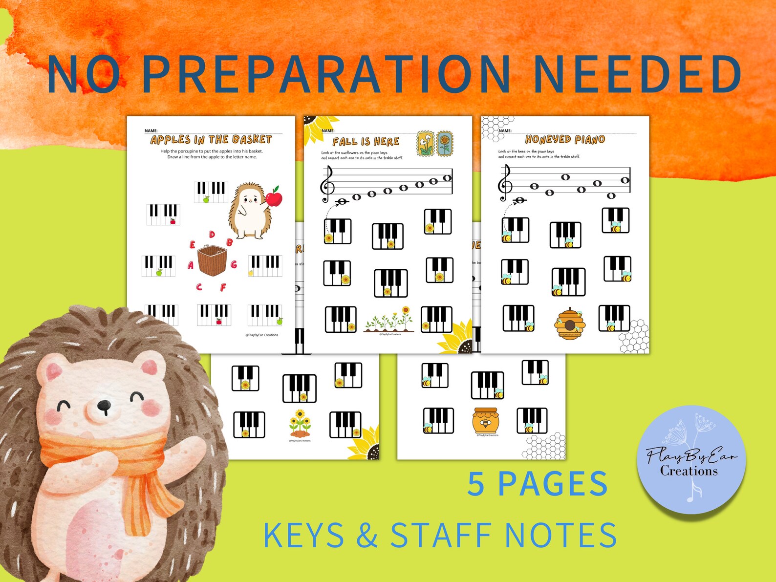 AUTUMN MUSIC WORKSHEETS- Fall - Music Lessons - Music Activities ...