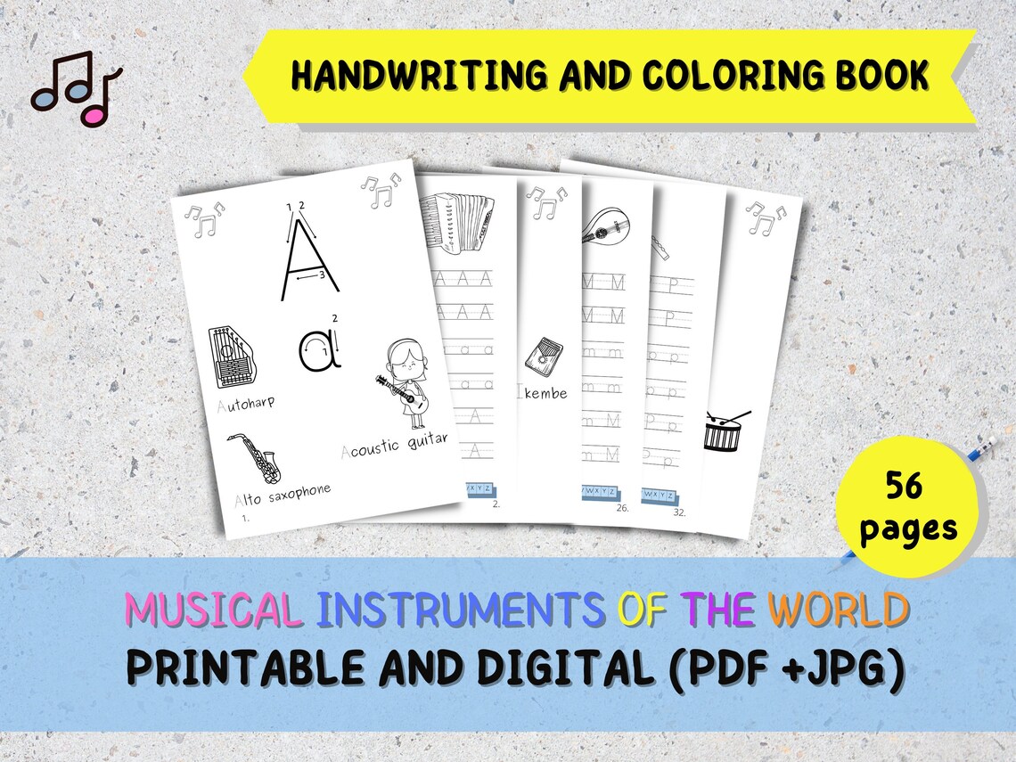 Printable Handwriting Practice Sheet Beginner Practice Musical ...