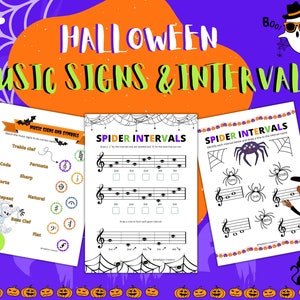 Halloween Music Worksheets - Printable - No Preparation - Music ...