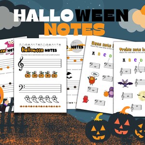 Halloween Music Worksheets - Printable - No Preparation - Music ...