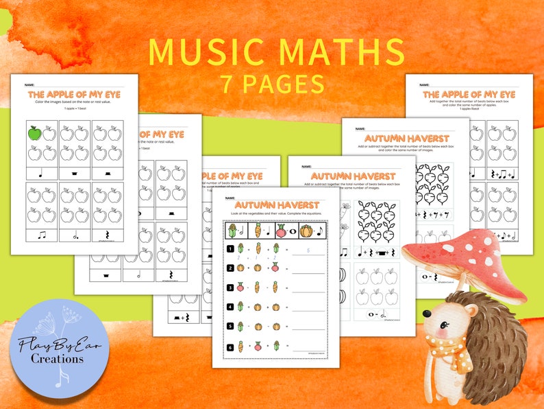 AUTUMN MUSIC WORKSHEETS- Fall - Music Lessons - Music Activities ...