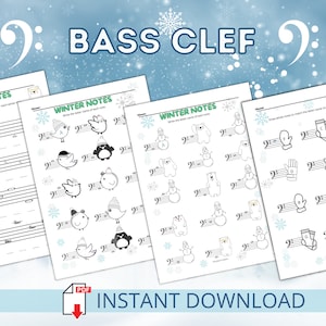 WINTER MUSIC WORKSHEETS - Printable - Instant Download - Music Theory ...