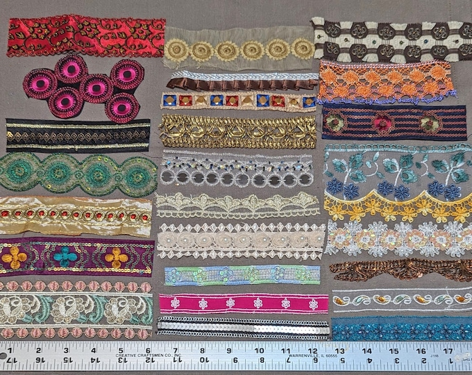 25pc Specialty Trims in Mixed Colors From Istanbul, Turkiye Perfect for ...