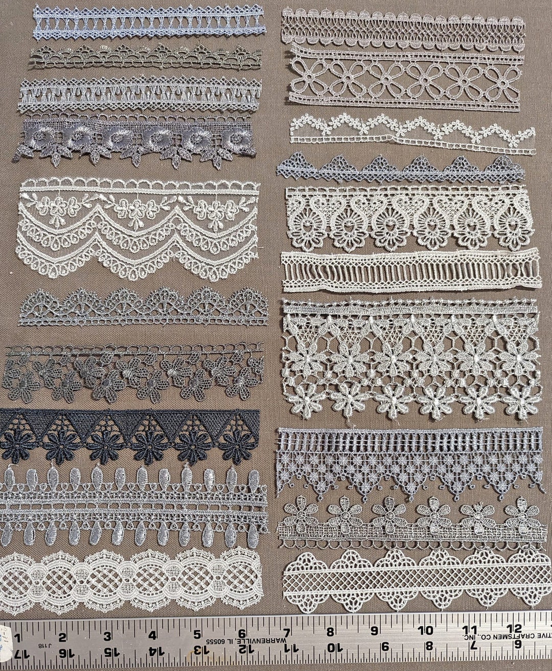 20pc Grey Lace From Istanbul, Turkey Perfect Craft Embellishment for ...