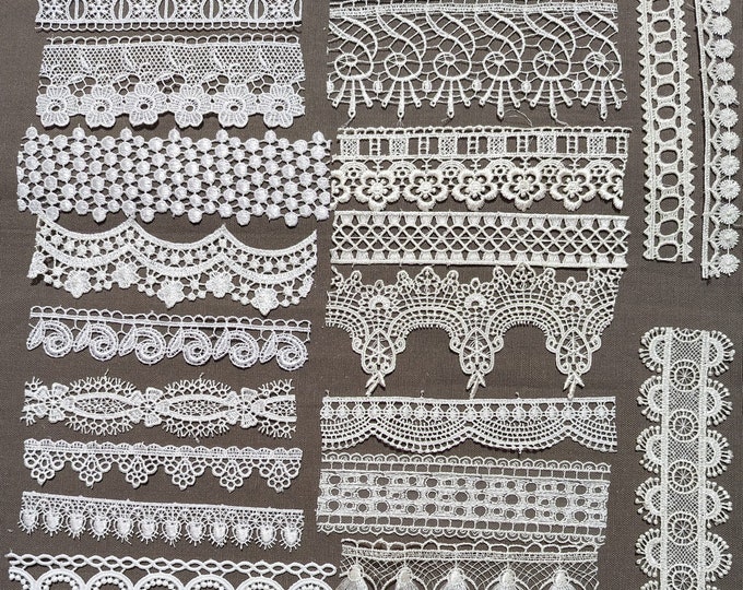 20pc Cream and White Lace From Istanbul, Turkey Perfect Grab Bag ...