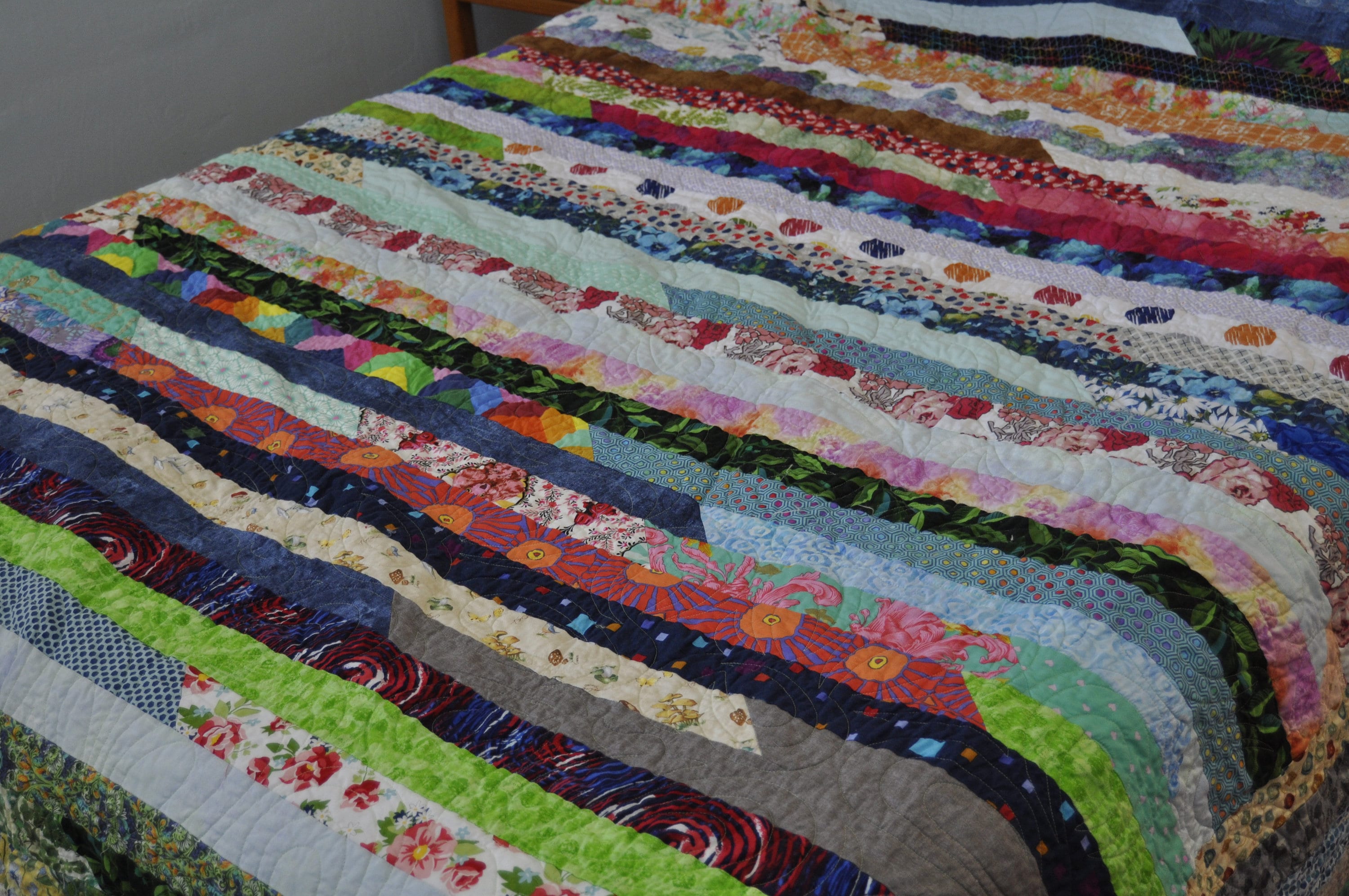 A Handmade Scrappy Queen Quilt - Etsy