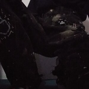 Custom Distressed Patchwork Aesthetic Jeans | Etsy