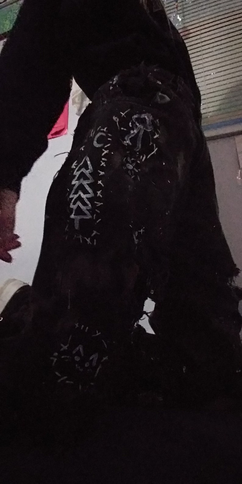 Custom Distressed Patchwork Aesthetic Jeans - Etsy