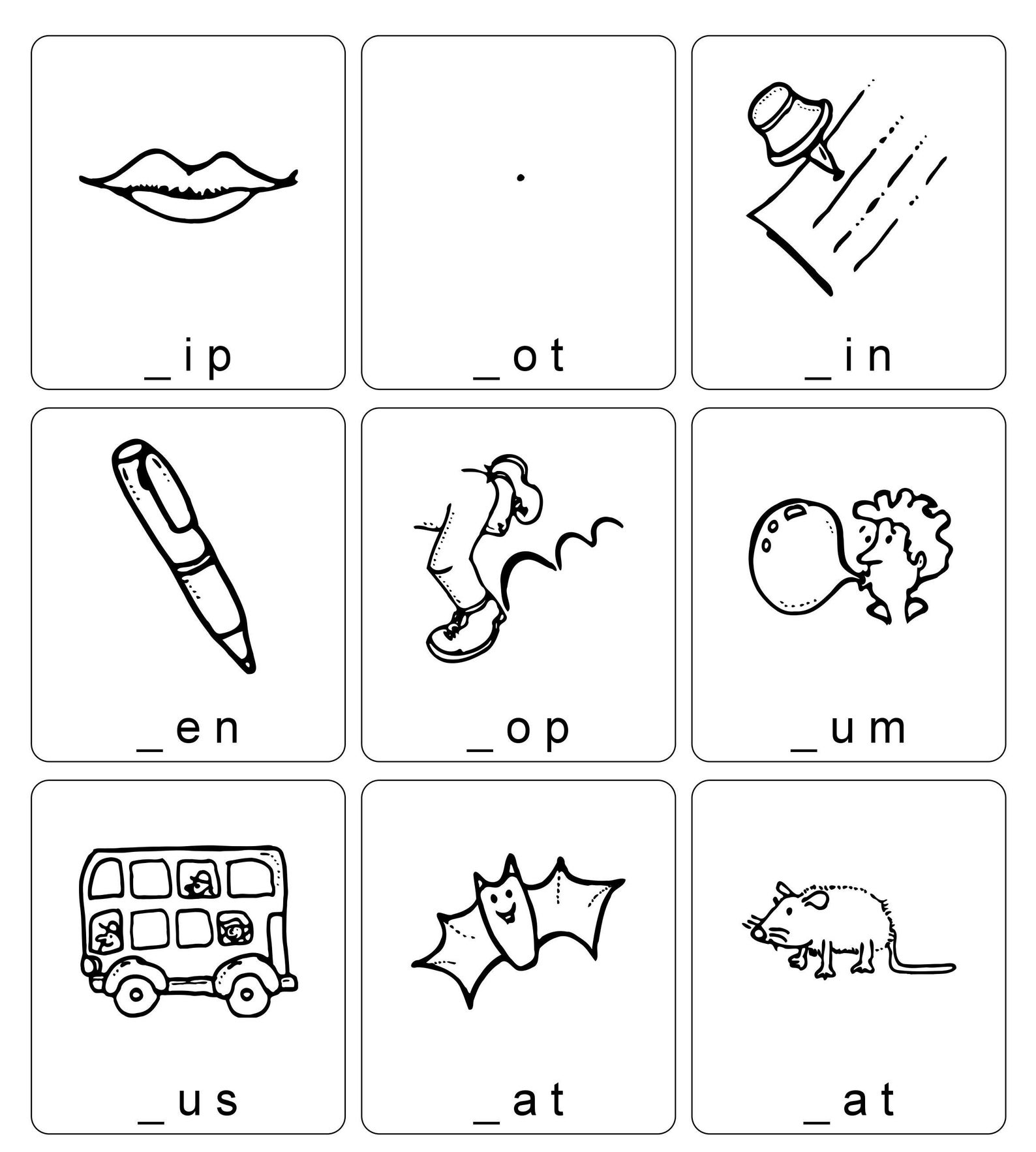 23 Phonics Cards for Kids Printable for Building Kindergarten and First ...
