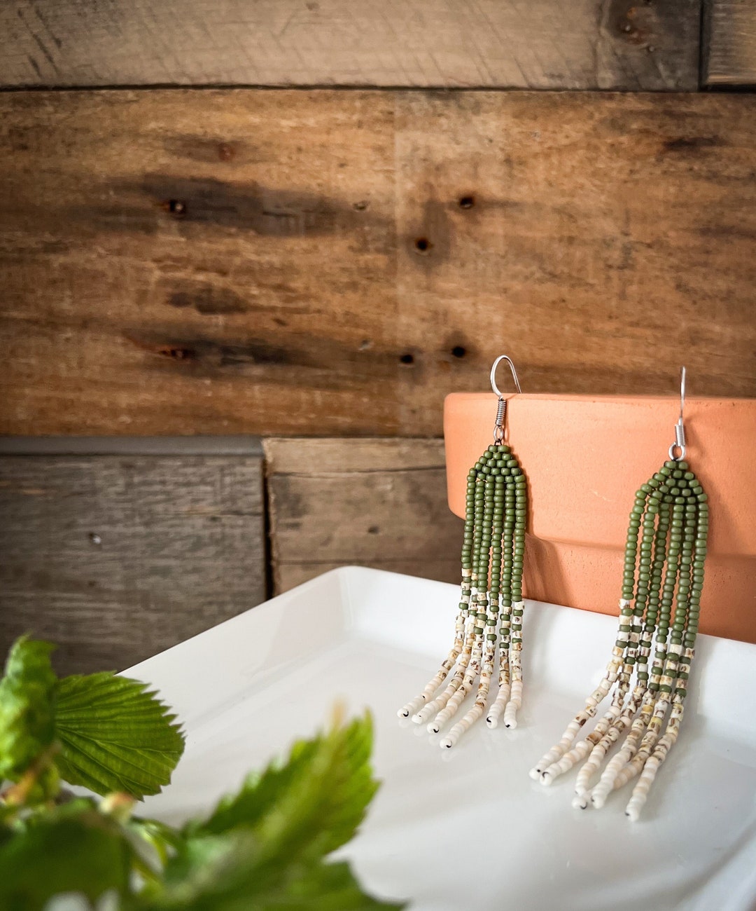 Mossy Beaches - Handmade Alaskan Native Earrings, Native American Style ...