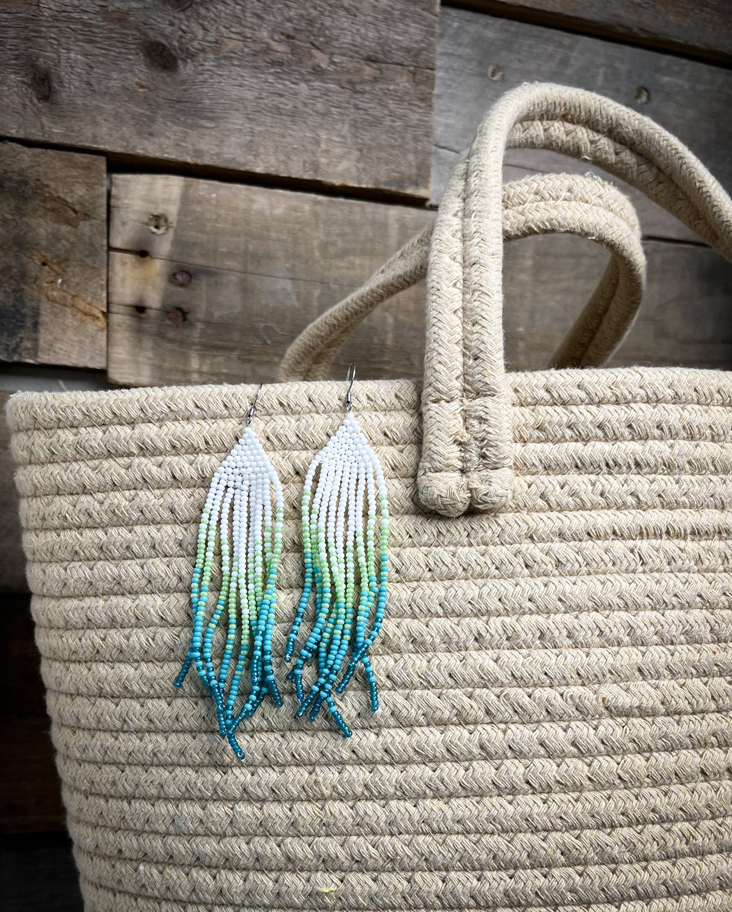 Glacier Silt Ombré - Handmade Alaskan Native Earrings, Native American ...