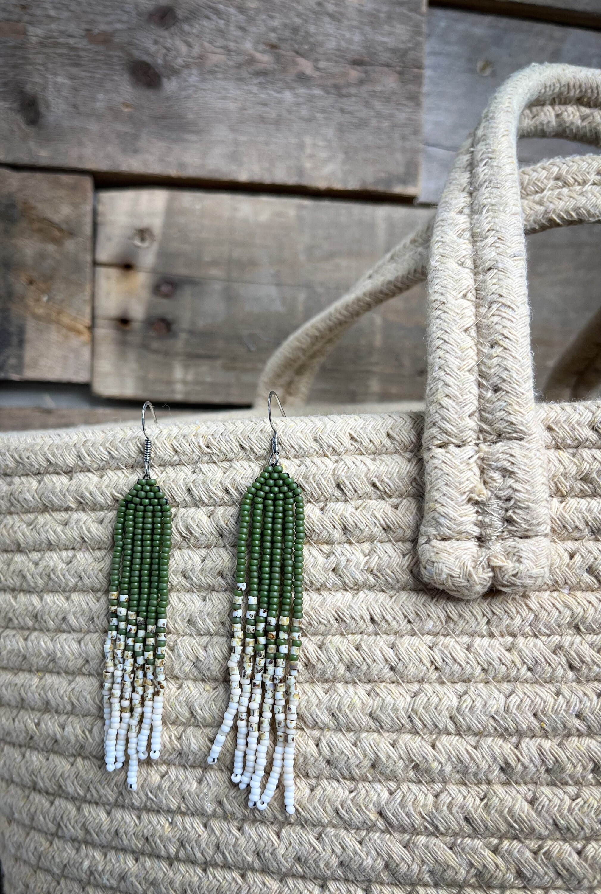 Mossy Beaches - Handmade Alaskan Native Earrings, Native American Style ...