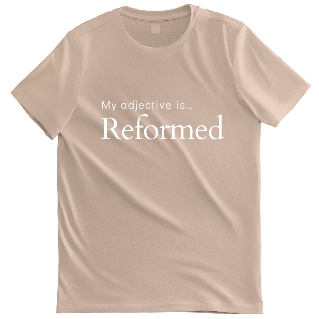 Adjective Reformed Tshirt, Faith Shirt, Christian Gift, Faith Gift ...
