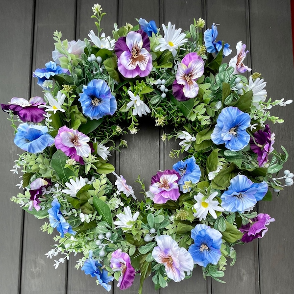Pansy Wreath - Etsy
