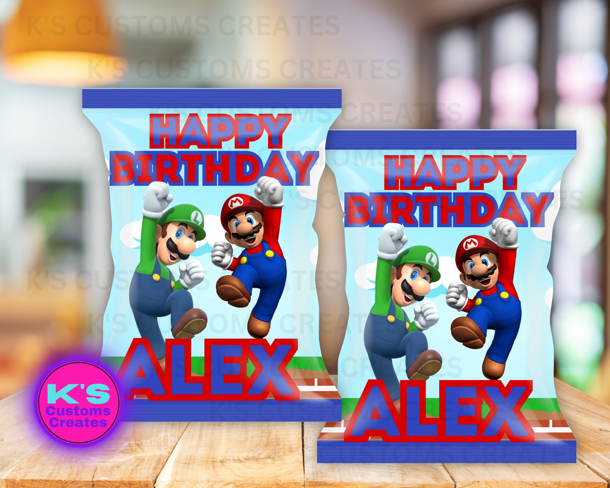 Mario Bros Chip Bag /snack Wrapper - Etsy