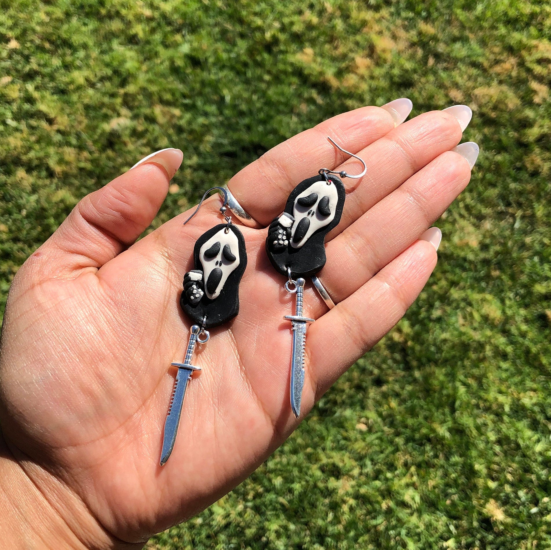 Scream Ghostface Earrings - Etsy