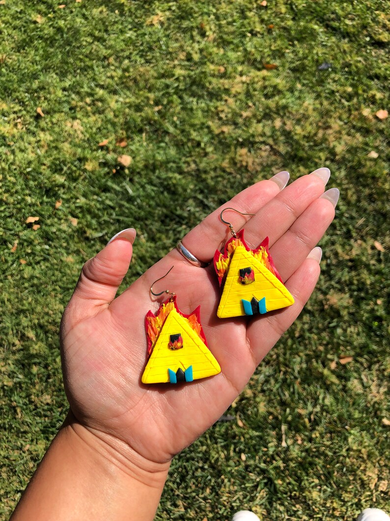 Midsommar Burning Temple Earrings - Etsy