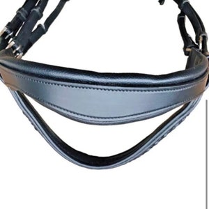Anatomical Working Hunter Leather Bridle Cavesson Padded Cutaway ...
