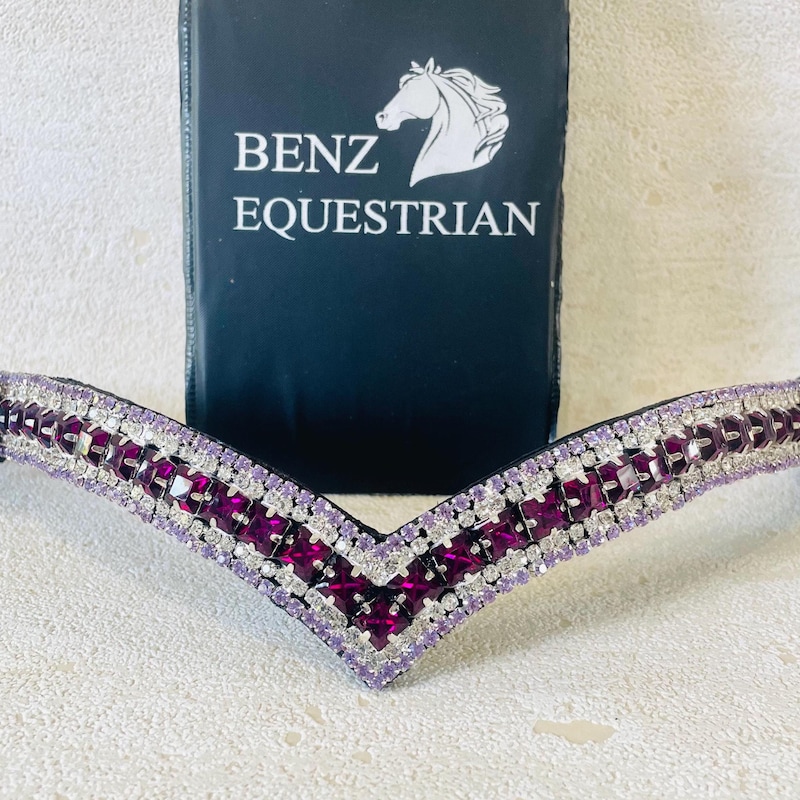 Purple Browband for Horse - Etsy