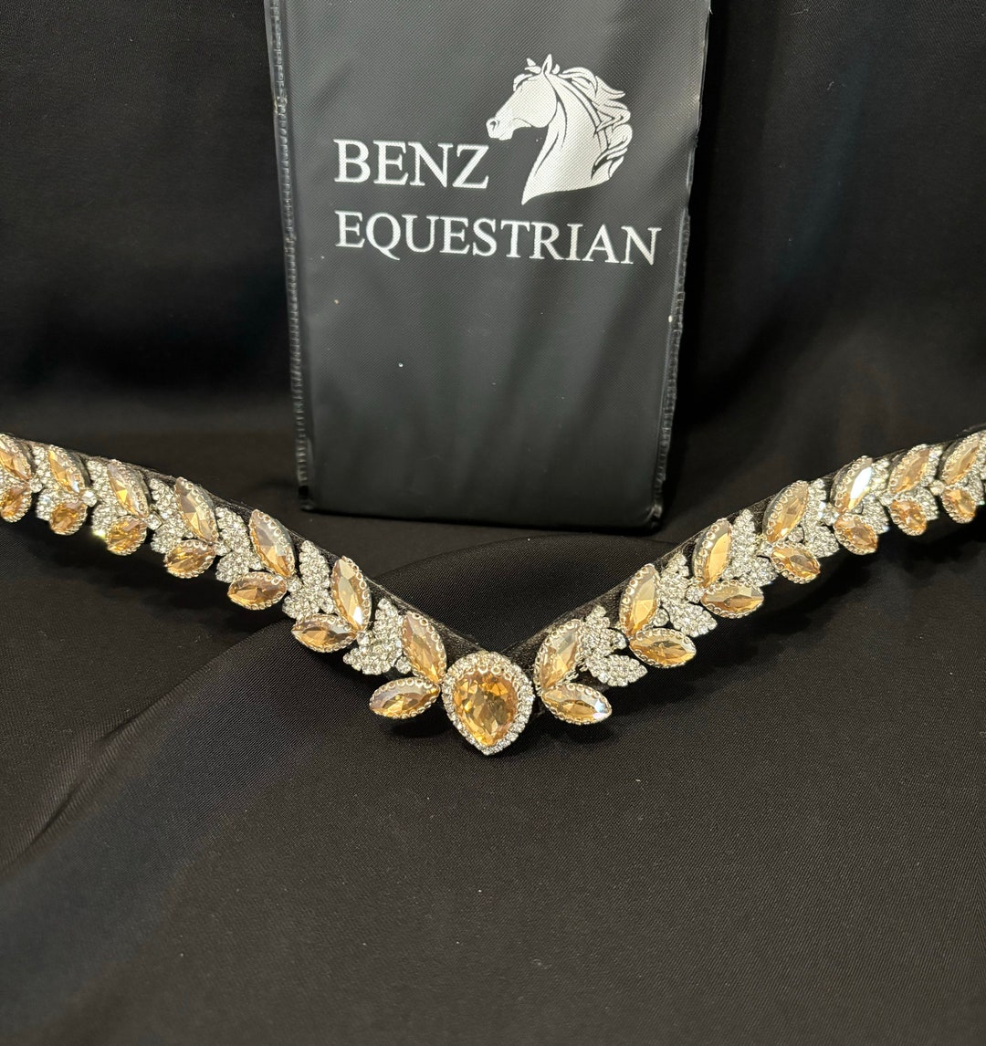 Champagne Gold and Silver Clear Drop Crystal Mega Sparkly Blingy V ...