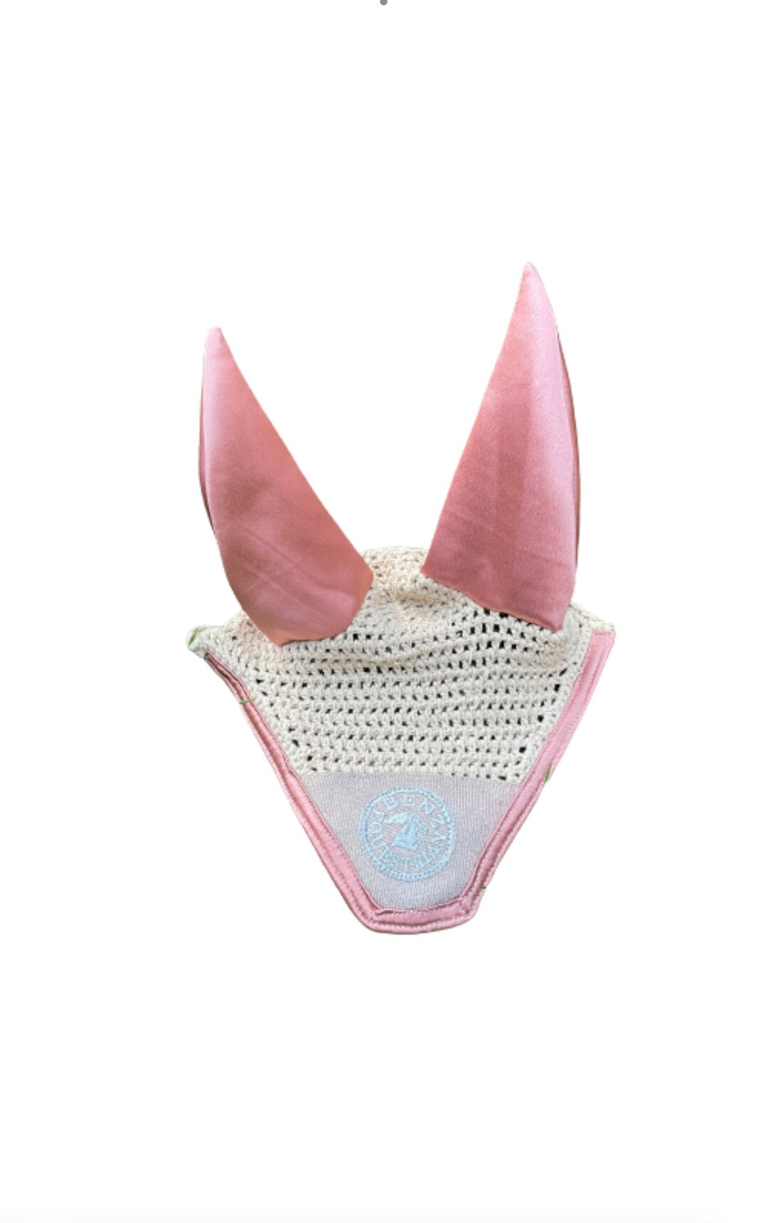 Shimmer Rosegold Pink Fly Veil Hat Ears Luxury Bonnet Pony Cob & Full ...