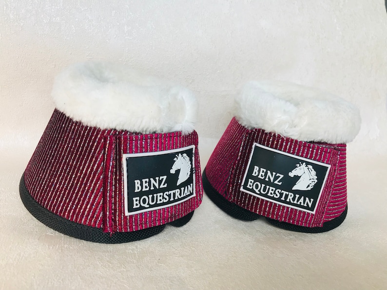 Bling Sparkly Horse Splint Boots - Burgundy Equestrian Leg Protection ...